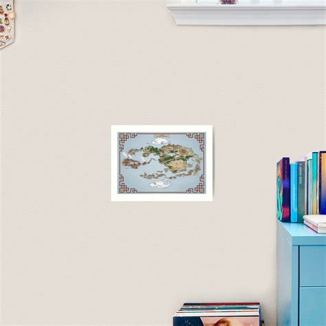 Avatar The Last Airbender Full Color Detailed Map Art Print For Sale