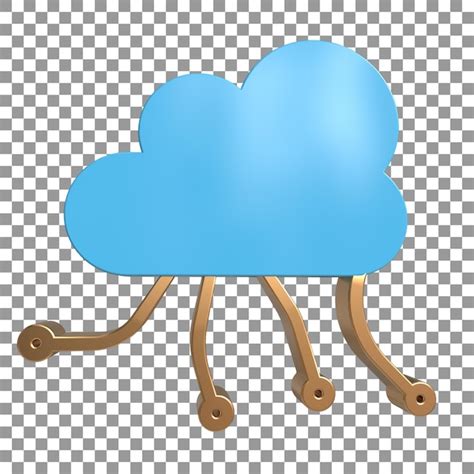 Premium Psd 3d Cloud Computing Icon Rendering Bridging The Digital Sky