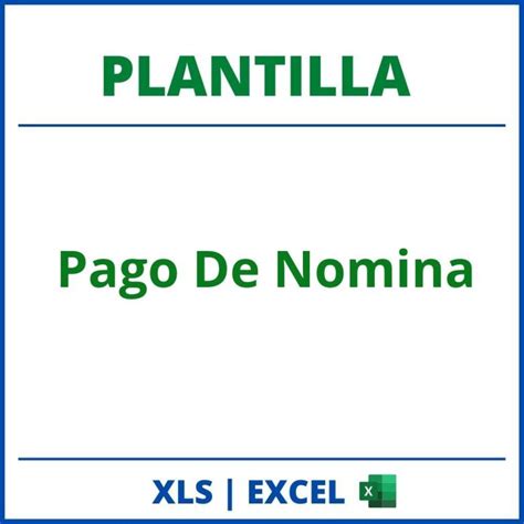 Plantilla Nomina Semanal Excel Planilla Formato