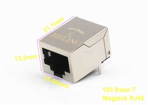Single Port Integrated Magnetics Rj45 Rj45 Connector With Integrated
