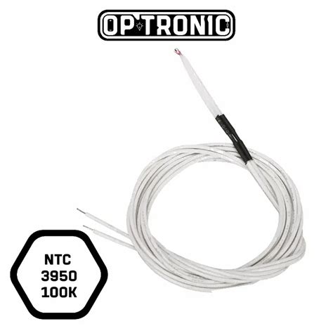 Ntc 3950 100k Ohm Thermistor With 1 Meter Teflont Wiring Without Dupont Head Op Tronic