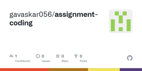 Github Gavaskar056assignment Coding