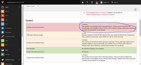 the system environment check returned errors in typo3 stack overflow