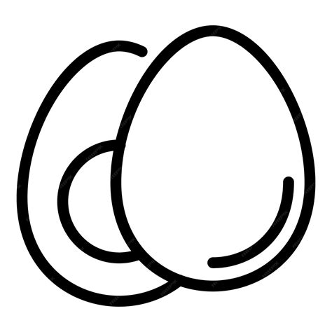 Premium Vector Boiled Egg Icon Outline Boiled Egg Vector Icon For Web