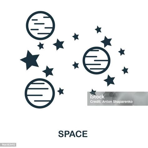 空間圖示平面樣式圖示設計ui空間圖示的插圖表意字元被隔離在白色準備用於網頁設計 應用軟體 列印向量圖形及更多商標圖片 Istock