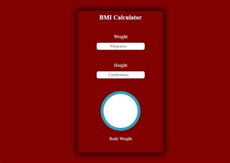 Body Mass Index Calculator App In Vanillajs With Source Code Sourcecodester