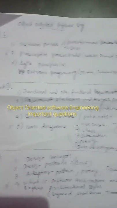 ccs356 object oriented software engineering important questions