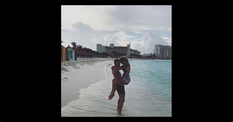 Emilie Nef Naf et son compagnon Jérémy Menez en vacances à Cancún le