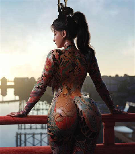 Rule 34 1girls 3d Female Full Body Tattoo Hair Ornament Long Hair
