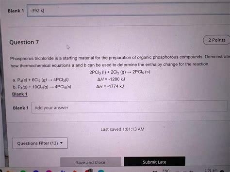 Solved Phosphorus Trichloride Is A Starting Material For The