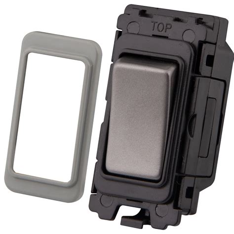 20ax 1 Way Grid Module Light Switch Gunmetal M2 Electrical
