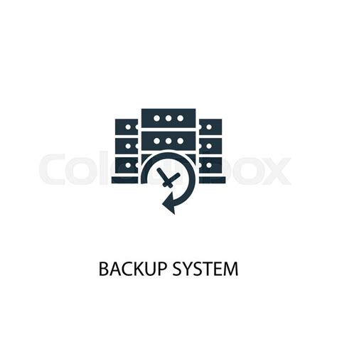 Backup System Icon Simple Element Illustration Backup Syst Colourbox