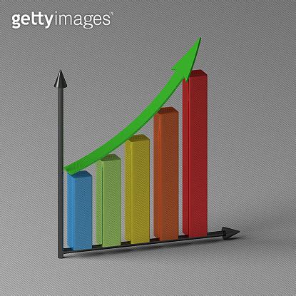 Bar chart with axis 이미지 게티이미지뱅크