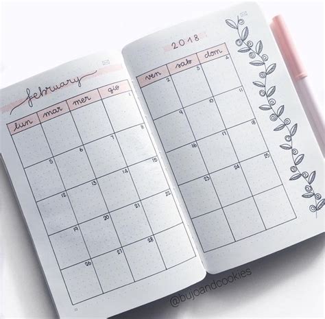 Creative Monthly Calendar Ideas For Your Bullet Journal