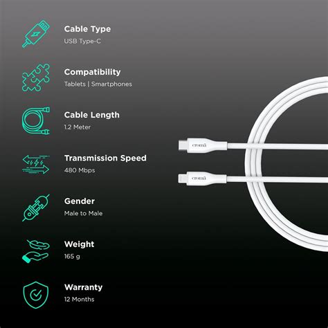 Buy Croma Type C To Lightning 39 Feet 12m Cable Apple Certified