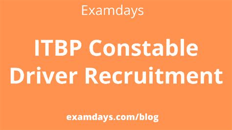 Itbp Constable Driver Recruitment 2023 Apply 458 Posts Recruitment