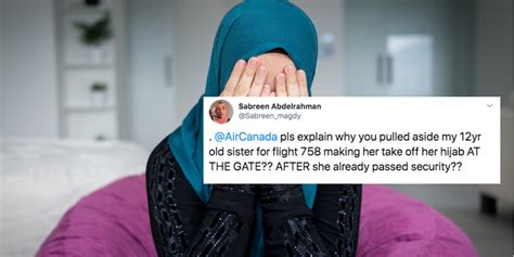 12 Year Old Girl Forced To Take Off Her Hijab At Air Canada Gate