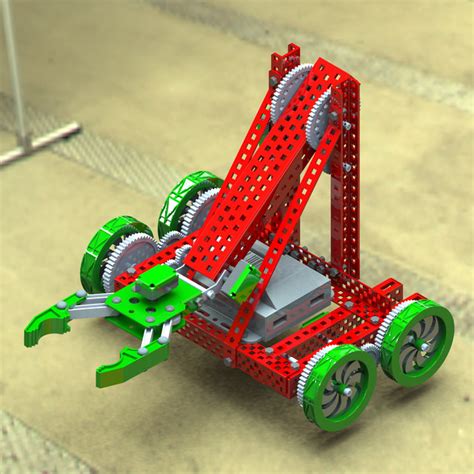 vex edr clawbot 3d cad model library grabcad