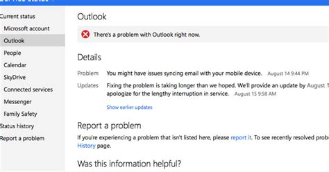 Service For Mobile Still Not Fixed