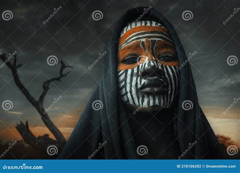 Girl Suri From The African Tribe Surma Ethiopia Editorial Photography