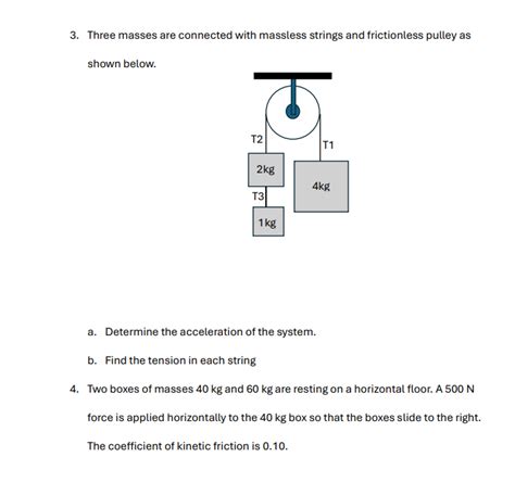 Three Masses Are Connected With Massless Studyx