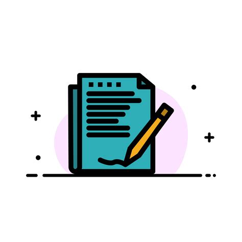 Agreement Report Form Layout Paper Business Flat Line Filled Icon