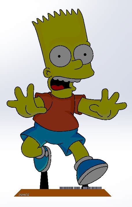 Stl File Bart Simpson 🦊 ・3d Printable Model To Download・cults