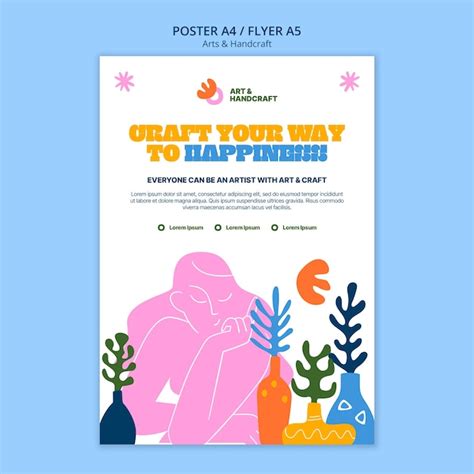 예술 및 공예 이벤트 포스터 템플릿 무료 Psd 파일