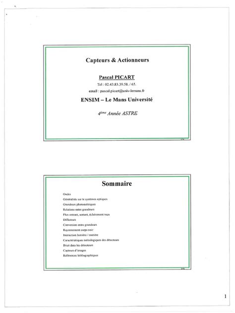 Capteur Et Actionneur Pdf