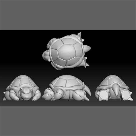 Stl File Pokemon Squirtle Wartortle Blastoise 🐉 ・3d Print Model To