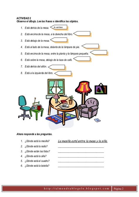 Preposiciones de lugar Preposiciones de lugar Ejercicios de español