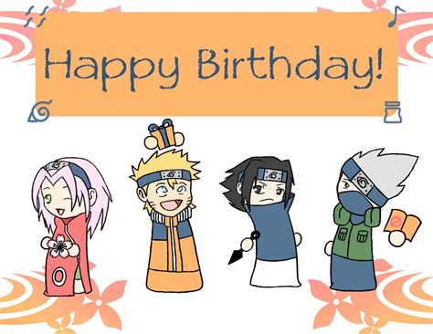 Naruto Birthday Card Printable Printable Templates