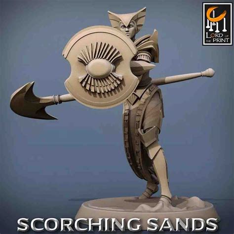 Lord Of The Print Scorching Sands Egyptian Soldier Axe Parry