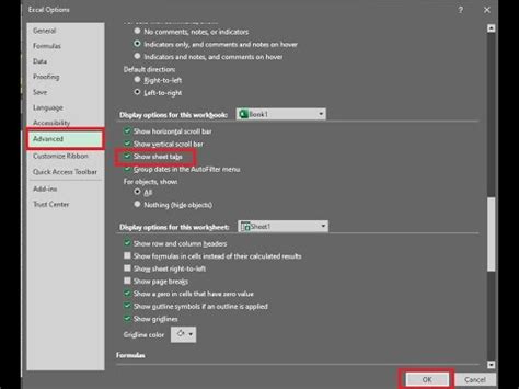 Excel Sheet Tab Hide In Excel Option Settings YouTube