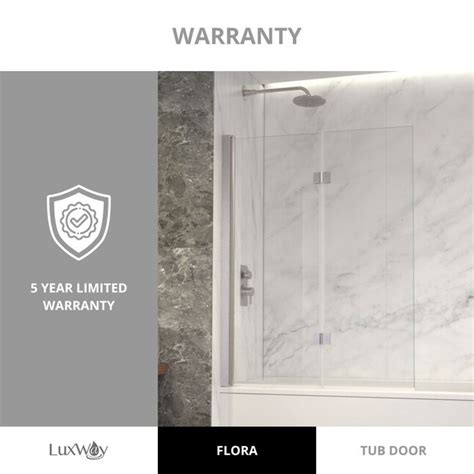 Luxway Flora Brushed Nickel 42 In To 42 1 2 In W X 55 In H Frameless