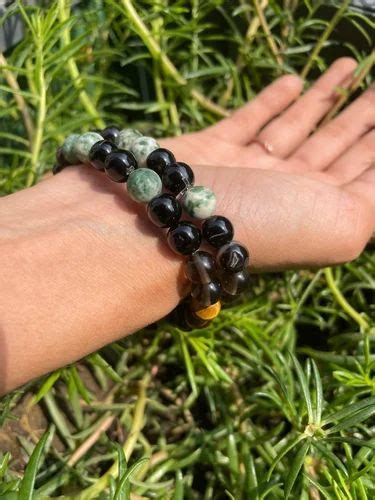 Black Gemstone No 4 Rahu Bracelet For Healing At 180 Piece In Jaipur