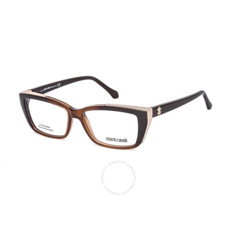 Roberto Cavalli Ladies Brown Rectangular Eyeglass Frames Rc0948 050 54