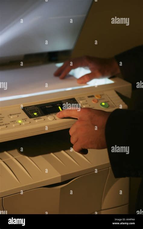 Man Using A Photocopier Stock Photo Alamy