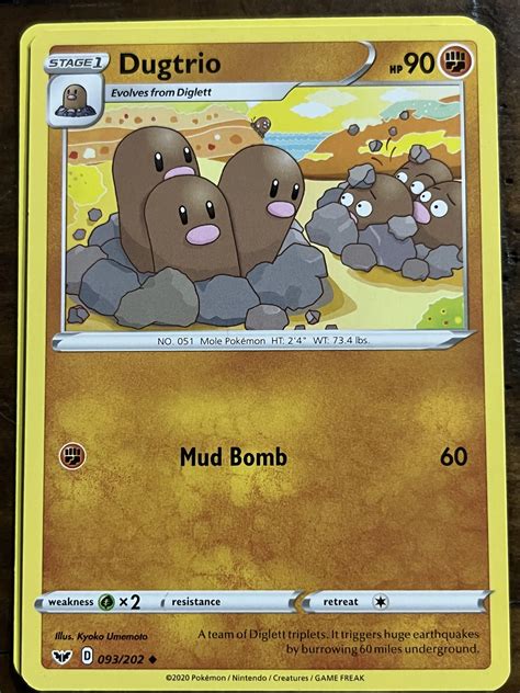 Pokemon Dugtrio Card