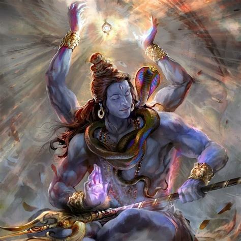 Download Angry Vishnu Light On Clouds Wallpaper