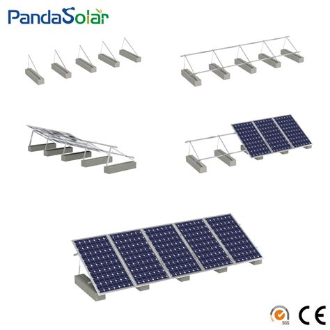 Pv Racking Aluminum Triangle Bracket Flat Metal Roof Solar Mounting