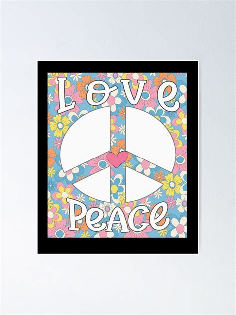 Peace Sign Love 60s 70s Tie Dye Hippie Costume Poster For Sale By