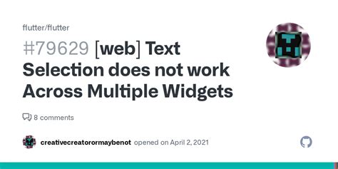 [web] text selection does not work across multiple widgets · issue