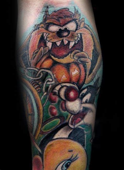 60 Looney Tunes Tattoos For Men Animated Cartoon Ink Ideas Half