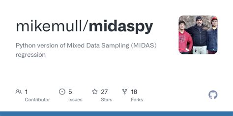 github mikemull midaspy python version of mixed data sampling midas