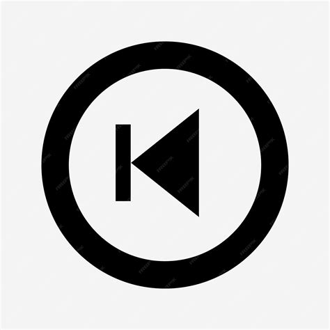 Premium Vector Multi Media Rewind Button Icon
