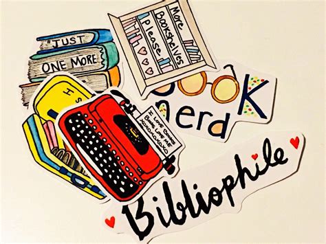 Bookish Sticker Bookish Sticker Set Bibliophile Stickers Etsy
