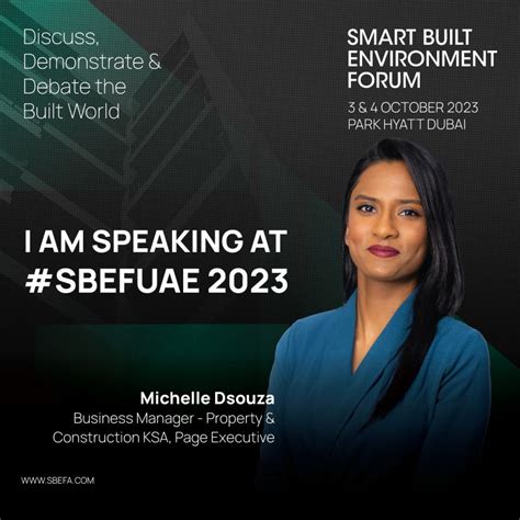 Michelle Dsouza On Linkedin Smartbuiltenvironmentforum
