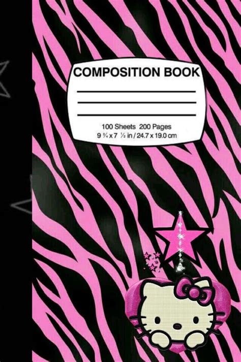 Hello Kitty Composition Notebook In 2023 Iphone Wallpaper Girly