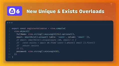 New Unique And Exists Validation Overloads In Adonisjs 6 Youtube
